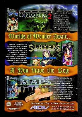 Ruin Explorers Slayers Maps ADV Films 1998 Print Magazine Ad Poster ...