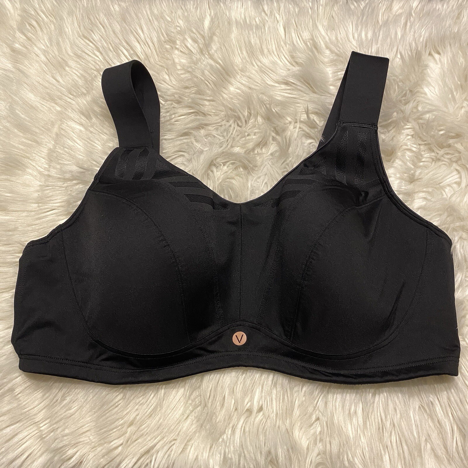 Livi 46DD Sports Bra Black Max Support Underwire Back Closure Lane ...