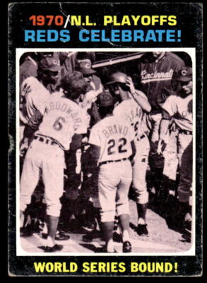 1971 Topps 1970 NL Playoff Summary - Reds Celebrate! LCS #202 | eBay