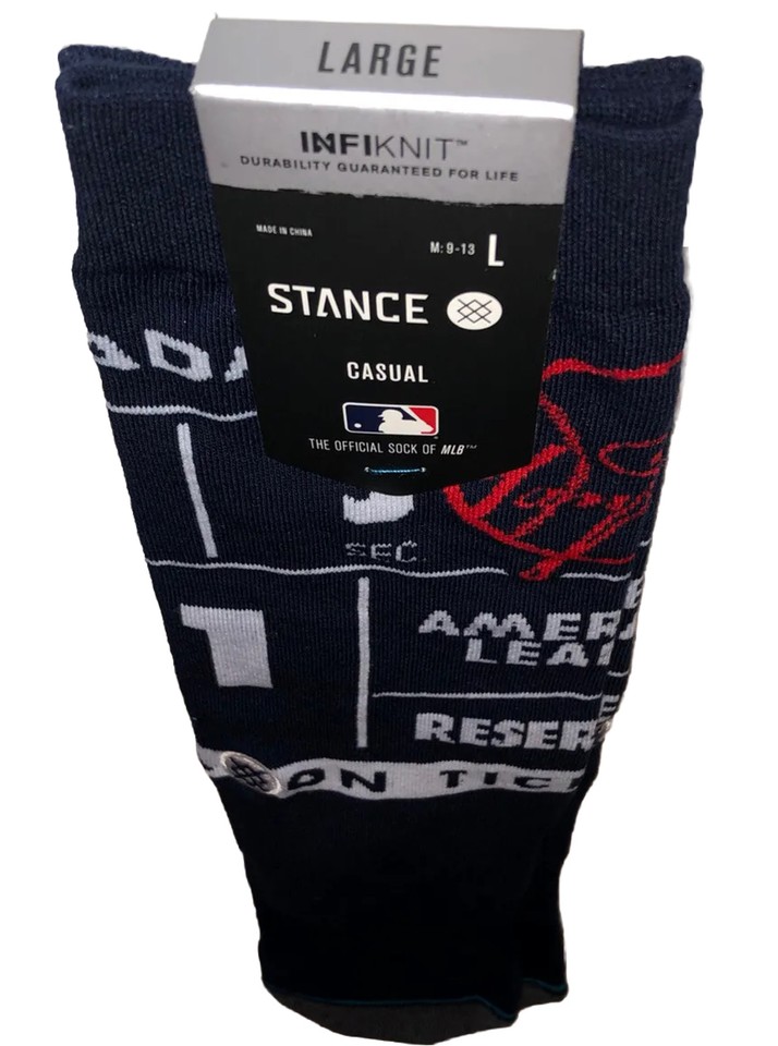 Stance MLB NY Yankees Ticket Stub Crew Socks 1 Pair Men 9-13 Baseball ...