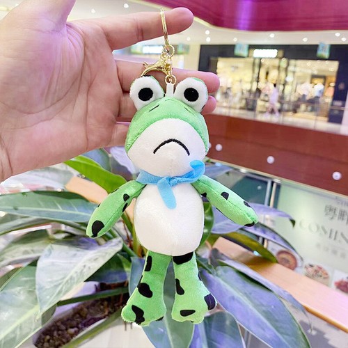 Adorable Cartoon Plush Frog Keychain Toy Plush Animal | eBay