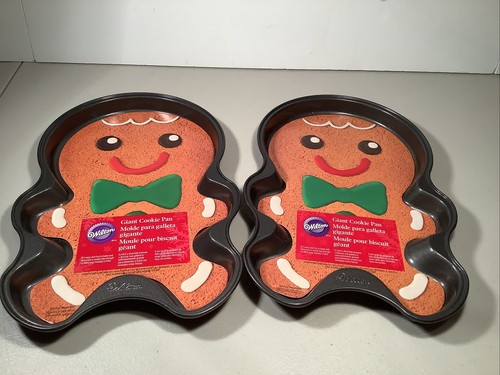 Gingerbread Man Bake Pans by Wilton Giant Cookie Pan 11" Christmas ...