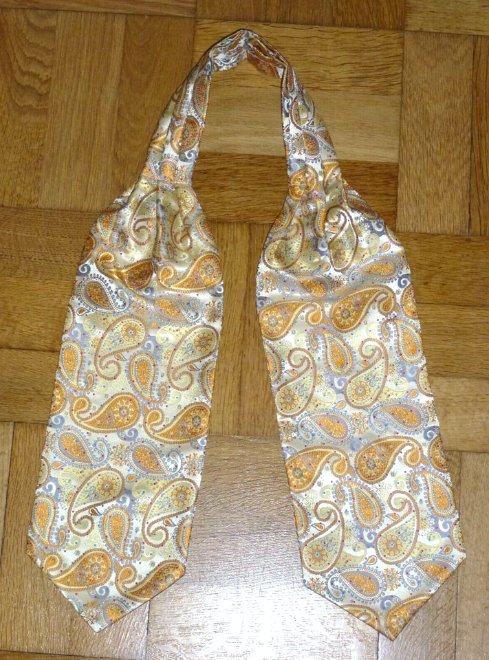 Vintage Paisley Silk Cravat Scarf Dapper Neckwear Mod Goodwood Ascot ...