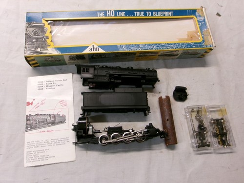 AHM/Rivarossi 0-8-0 Steam Switcher w/Tender Rebuild-Parts Cond w/Box HO ...