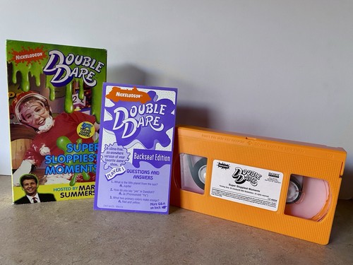 1994 Nickelodeon Double Dare Super Sloppiest Moments VHS w/ Travel Game ...
