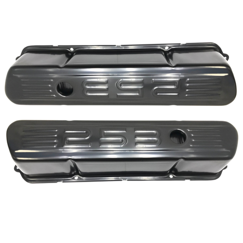 HOLDEN V8 253 LOGO EMBOSSED BLACK ROCKER VALVE COVERS | eBay Australia
