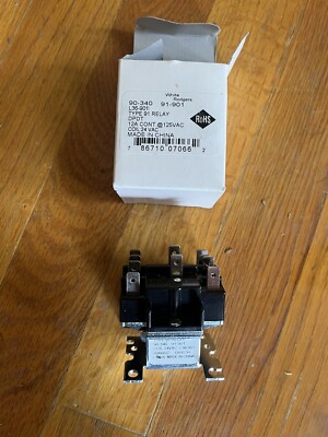 White-Rodgers 90340 Coil: 24 VAC DPDT Type 91 Relay 12A Cont. @ 125VAC ...