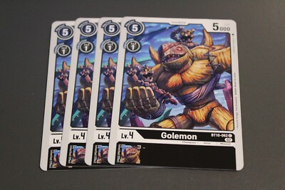 Digimon TCG (2020) - BT10-062 - 4x Golemon - Black - Common | eBay UK