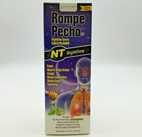 Rompe Pecho- Night Time Severe Cold & Flu 6oz | eBay