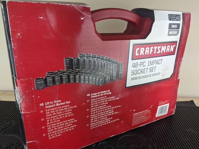 Craftsman 48pc Master Laser Impact Socket Accessory Set With Portable Case 16548 for sale online ...
