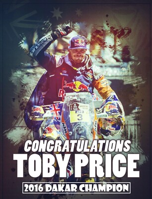 Dakar rally racing champion poster, Toby p,KTM motorcycle, off road ...