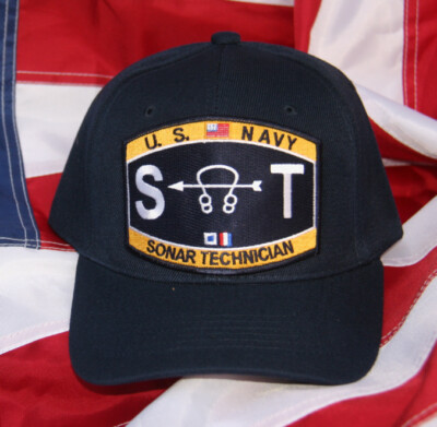 ST SONAR TECHNICIAN RATING HAT PATCH PIN UP USS USN ENLISTED CHIEF US ...