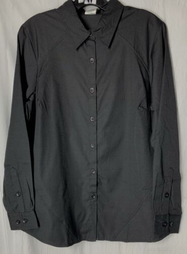 Blair Medium Black Button Up Collated Shirt Long Sleeve NWOT | eBay