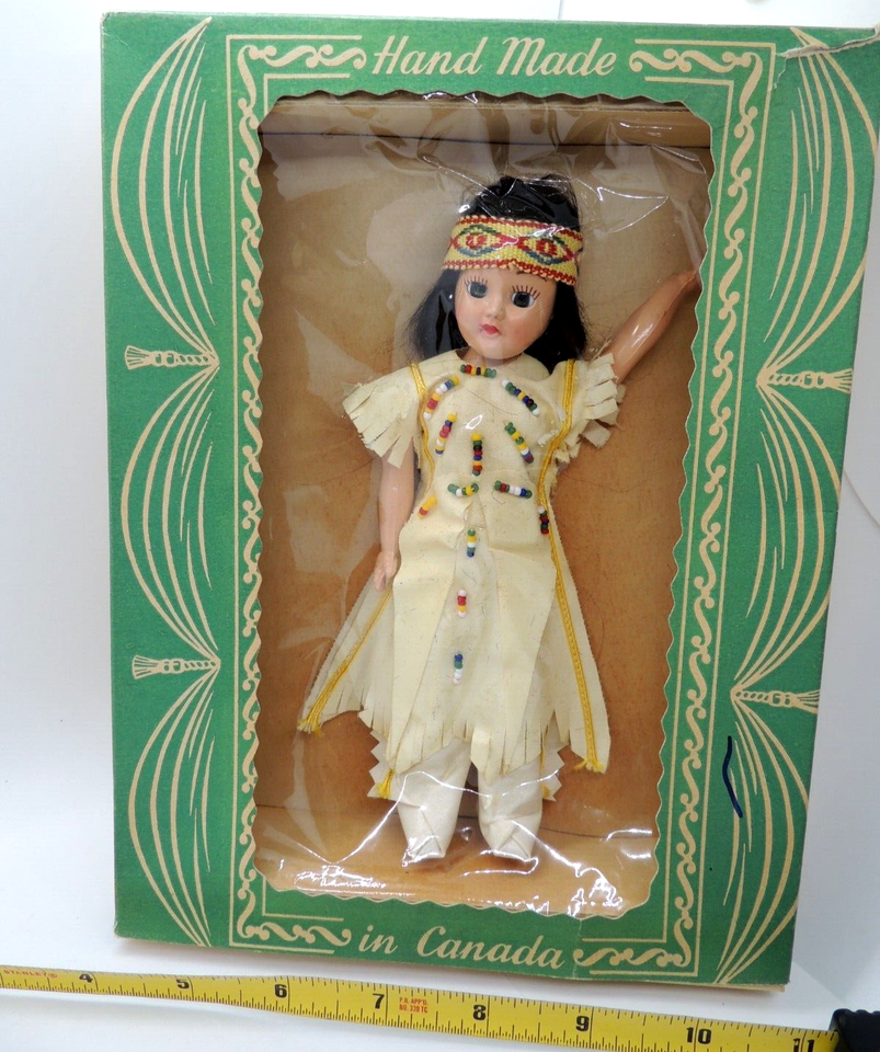 Vintage Native American Doll Original Box Hand Made Canadas Most ...