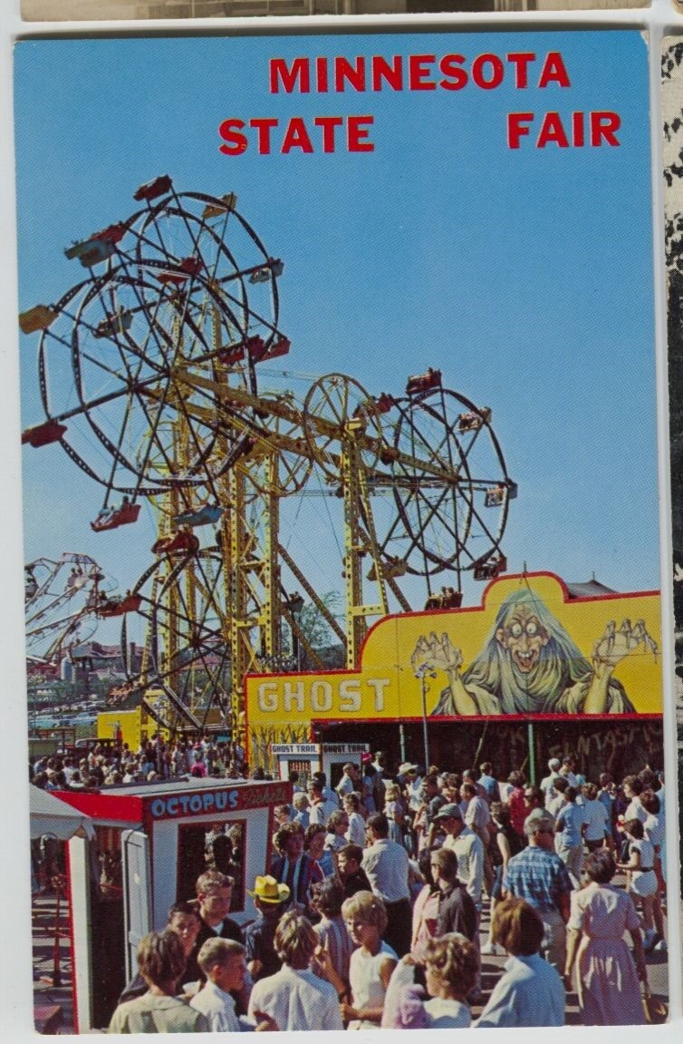 Vintage Minnesota State Fair Midway Amusement Park Postcard | eBay
