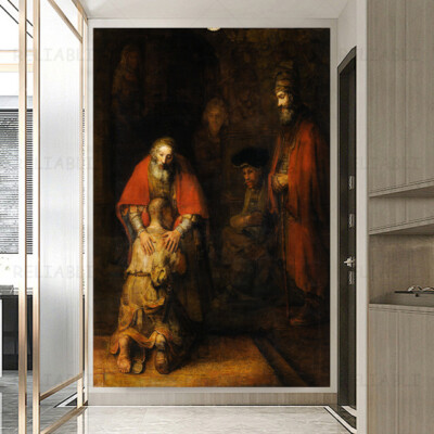 The Return of the Prodigal Son Rembrandt's Religious Poster Painting on ...
