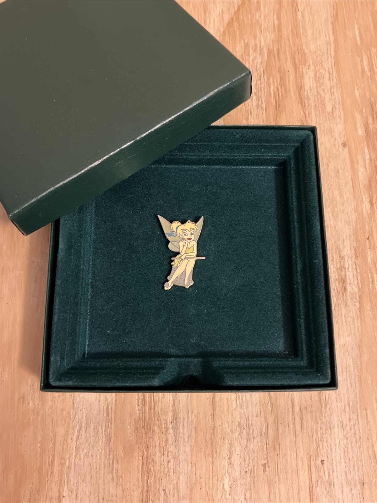 Disney Tinkerbell Sitting On Thimble With Needle Sewing Pin RARE LE ...