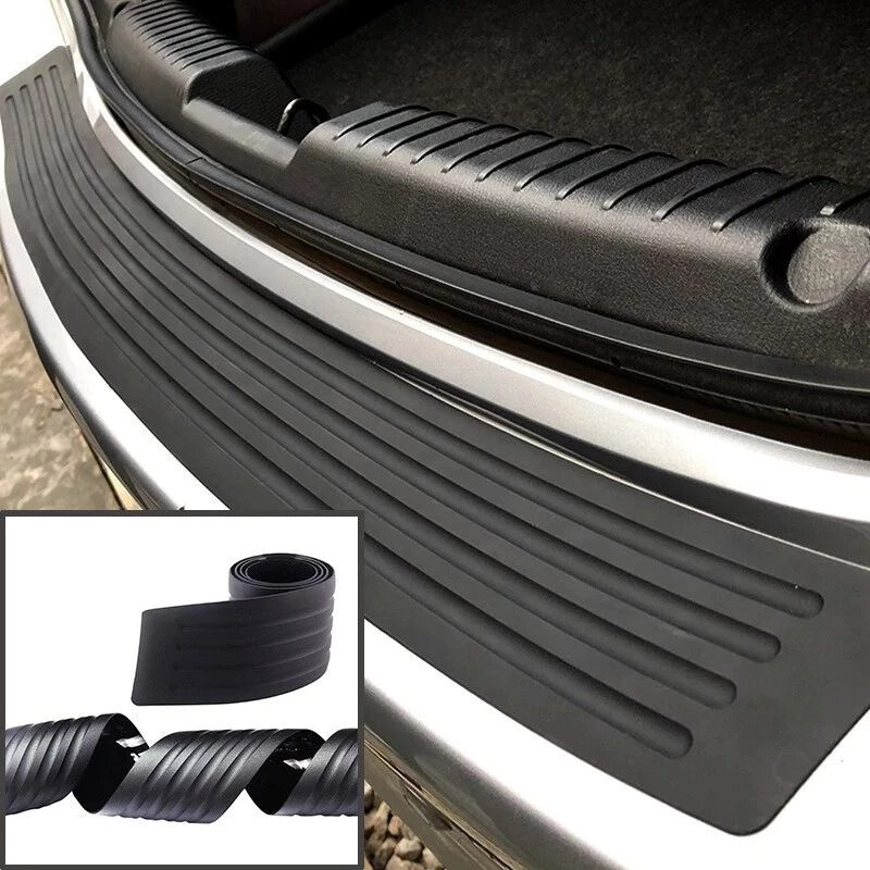Car Rear Bumper Protector Trim Rubber Strip Trunk Sill Guard Scratch ...