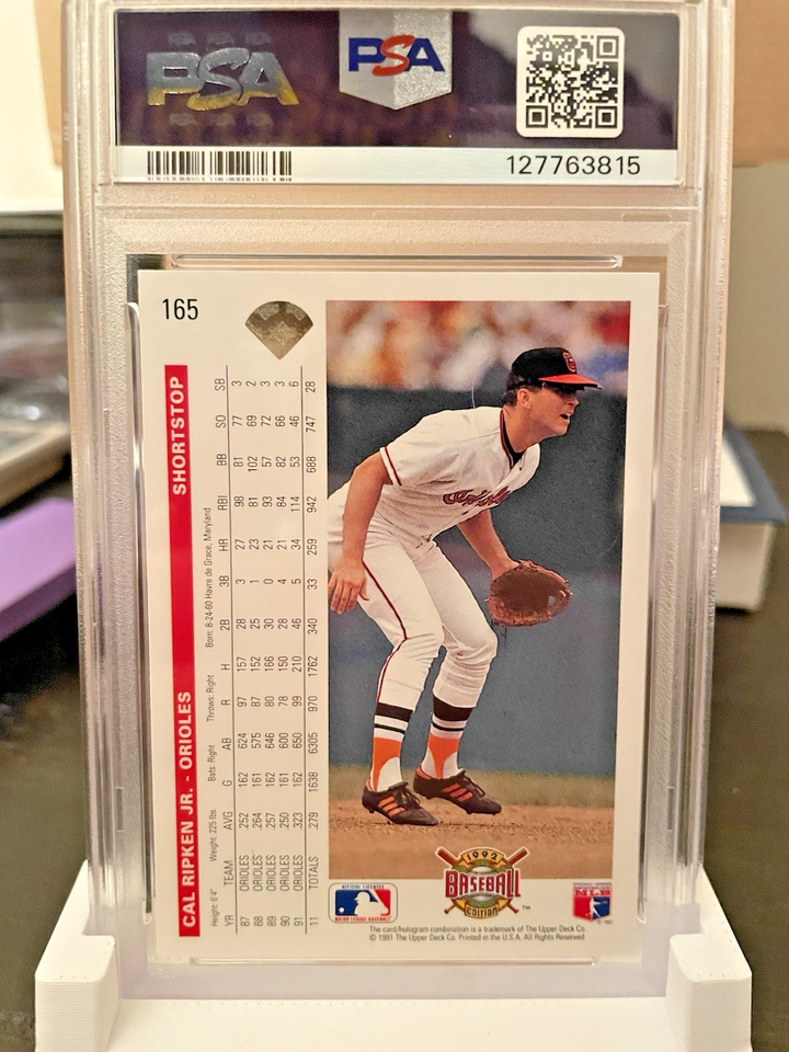 1992 UPPER DECK CAL RIPKEN JR. #165 GOLD HOLOGRAM PSA 10 | eBay