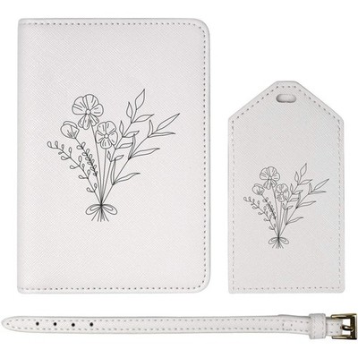 'Simple Bouquet' Passport Cover & Luggage Tag Travel Set (PA00038318 ...