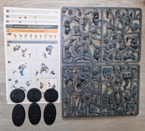 Wolf Guard Headtakers + Hunting Wolves New On Sprue Warhammer 40K Space ...