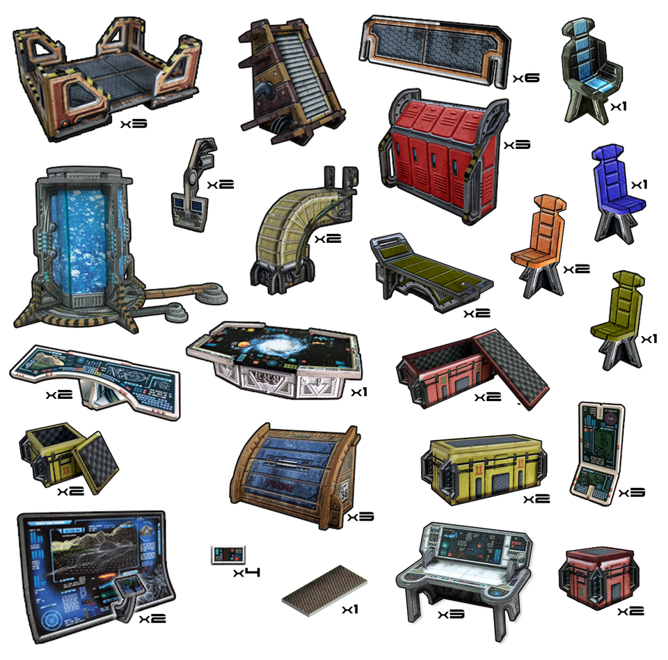 Battle Systems BSTSFC002 Galactic Core Set (Sci-Fi Terrain) Core Space ...