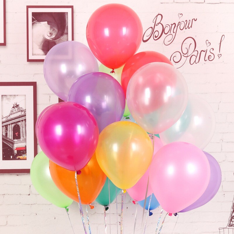 12" Latex Shiny Pearl Balloons 10 Pcs Birthday Wedding Party Decoration ...
