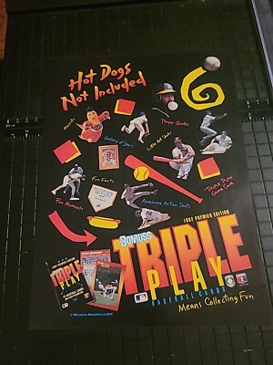 Donruss Triple Play 1992 Baseball Print Ad 1990s 8x11 Great To Frame | eBay