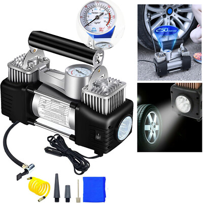 Heavy Duty Portable Car Air Compressor Tire Inflator Electric Auto Tyre ...