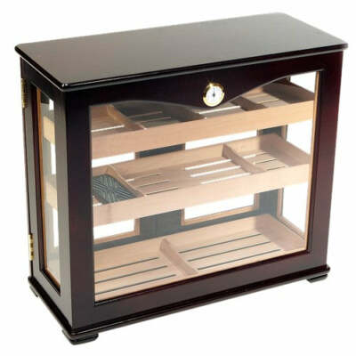 Humidor Supreme Cigar Humidor Counter Top Display, Mahogany - 150 Cigar ...