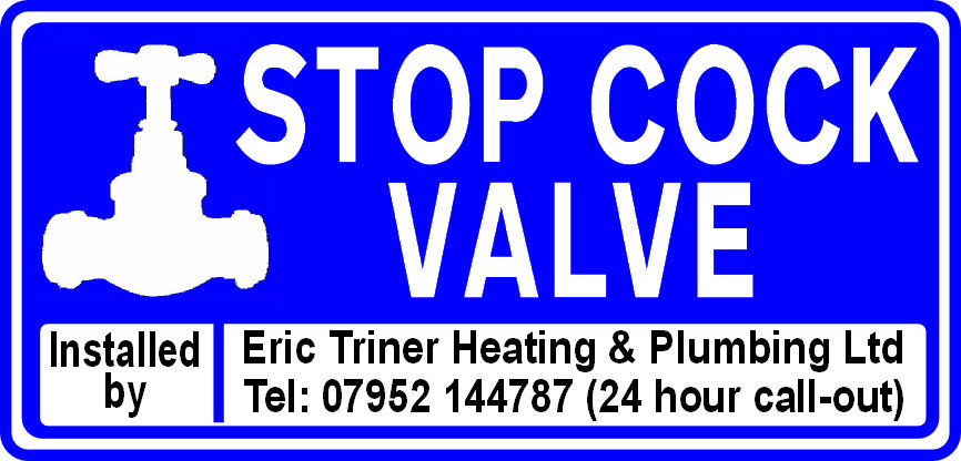 5 10 25 or 50 x STOP COCK VALVE metal SIGNS mains water pipe isolator ...
