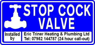 5 10 25 or 50 x STOP COCK VALVE metal SIGNS mains water pipe isolator ...