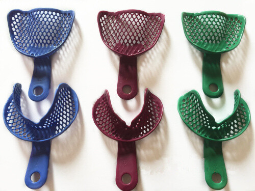 6pcs/set Dental Impression Trays edentulous jaw tray Denture Model ...