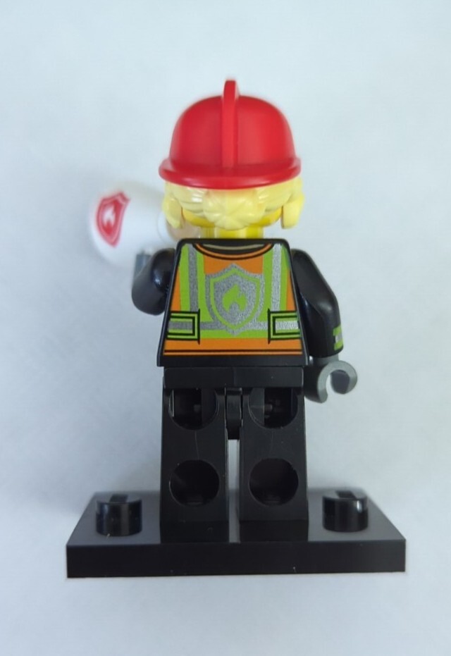 LEGO Minifigure Series 19, Female Fire Fighter w Red Fire Hat ...