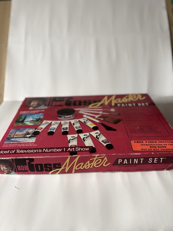 Incomplete Bob Ross Master Paint Set Oil Colors Brushes Palette Knife ...