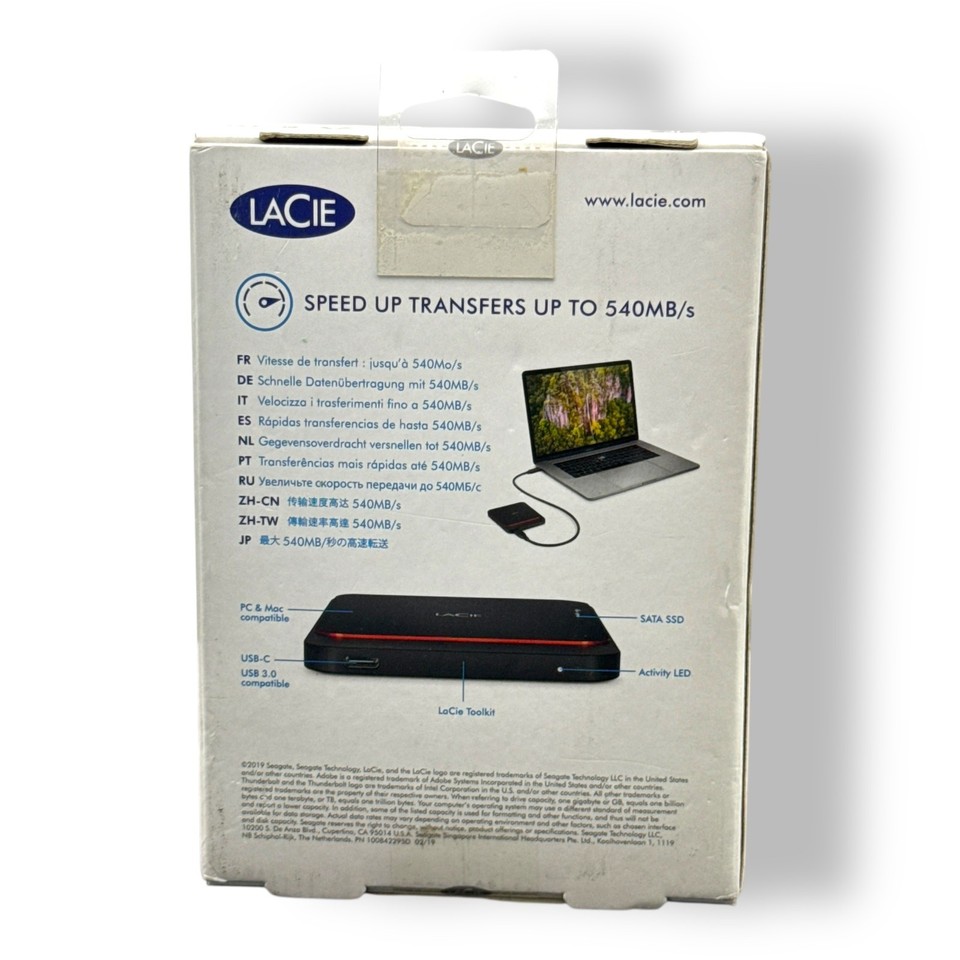 LaCie Portable SSD 2TB USB-C External Drive, Shock Resistant | eBay