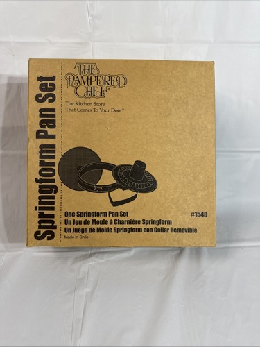 Pampered Chef Springform Pan Set #1540 w/package Circle & Heart Silver ...