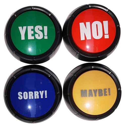 Set of 4,The NO, YES, Sorry and Maybe Sound Buttons | eBay