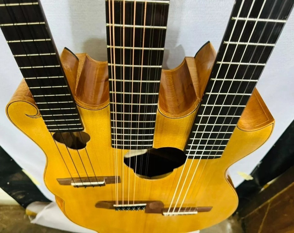 Blueberry Handmade Triple-Neck Acoustic and Classical Guitar Pre-Order ...