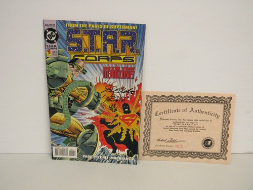 S.T.A.T. Corps # 1 DC Comic Signed By Dan Vado / Norman Felchle w/COA ...