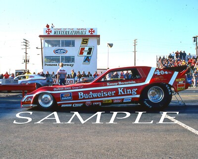 KENNY BERNSTEIN 1981 FUNNY CAR AT POMONA CLOSE UP SHOT 8X10 GLOSSY ...