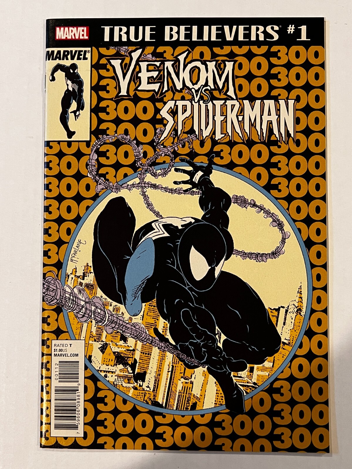 True Believers: Venom Spider-Man Gold McFarlane ASM 300 Homage 2nd ...