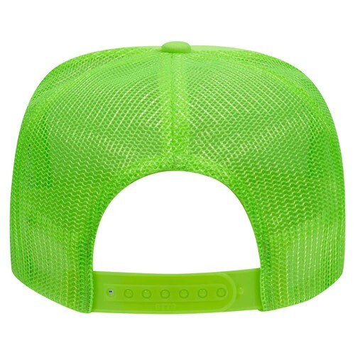 NEW NEON GREEN MESH TRUCKER HAT SNAPBACK 5 PANEL HIGH CROWN 39165 ...