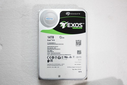 ST14000NM001G SEAGATE EXOS X16 2KJ103-003 14TB 7.2K 256MB 3.5 SATA ...
