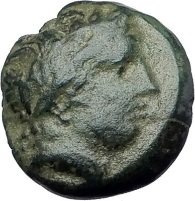 OLYNTHOS MACEDONIA 420BC Chalkidian League Ancient Greek Coin APOLLO ...
