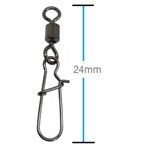 15 Swivels w/ Snap Size #7 Rolling Swivel & Duo Lock Snaps 33 Lb Test ...