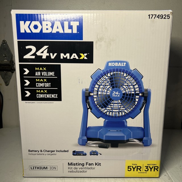 Kobalt 24V 7-in 1 3-Speed Indoor/Outdoor Misting Stand Fan for sale ...