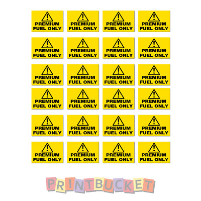 Premium Fuel Only Sticker 45mm 24 pack quality water & fade proof vinyl ...