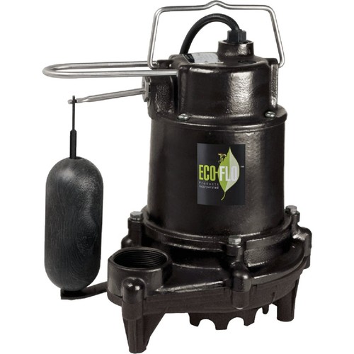 ECO-FLO 1/3 High Efficiency Cast Iron Submersible Sump Pump EFSA33 ECO ...
