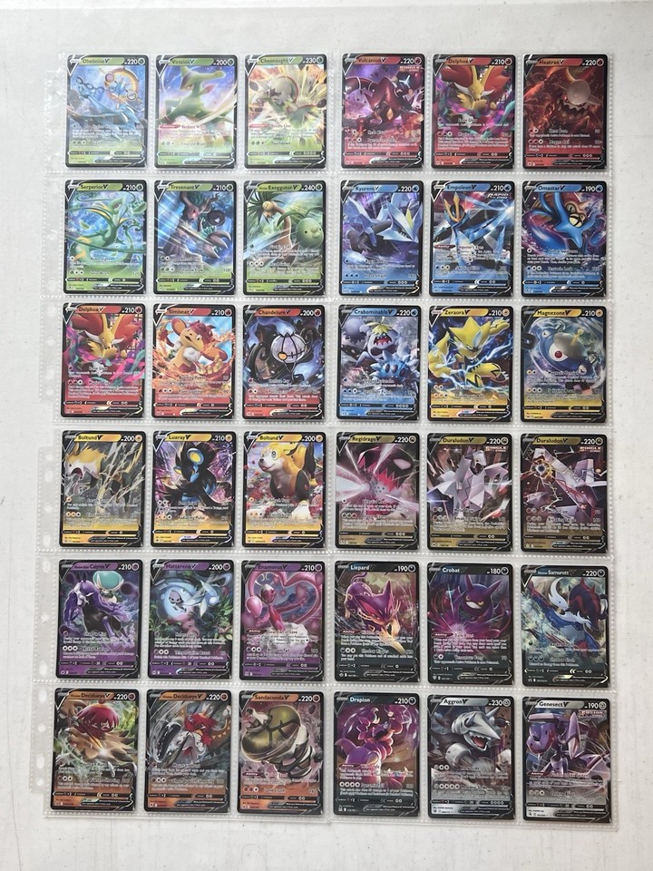x72 Pokemon Card Lot Binder Collection EX V Ultra Double Rare SWSH SV ...